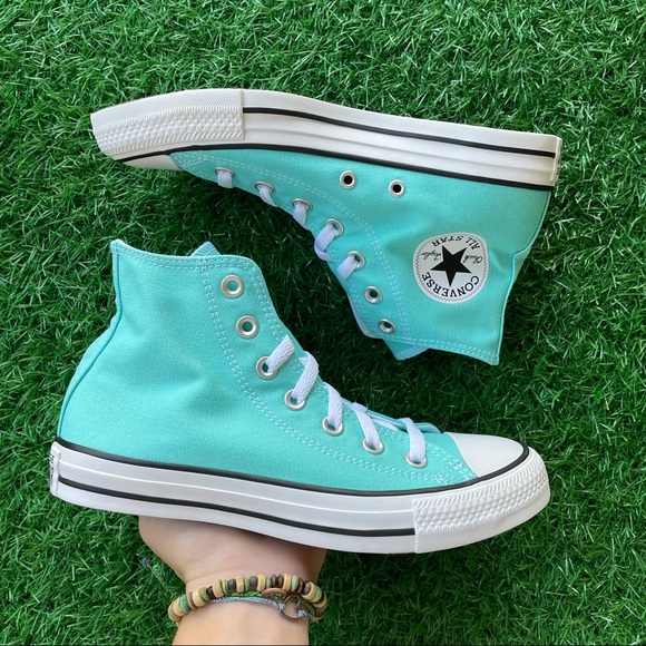 Converse | Shoes | Converse All Star Chuck Taylor Ctas Hi Light Aqua ...